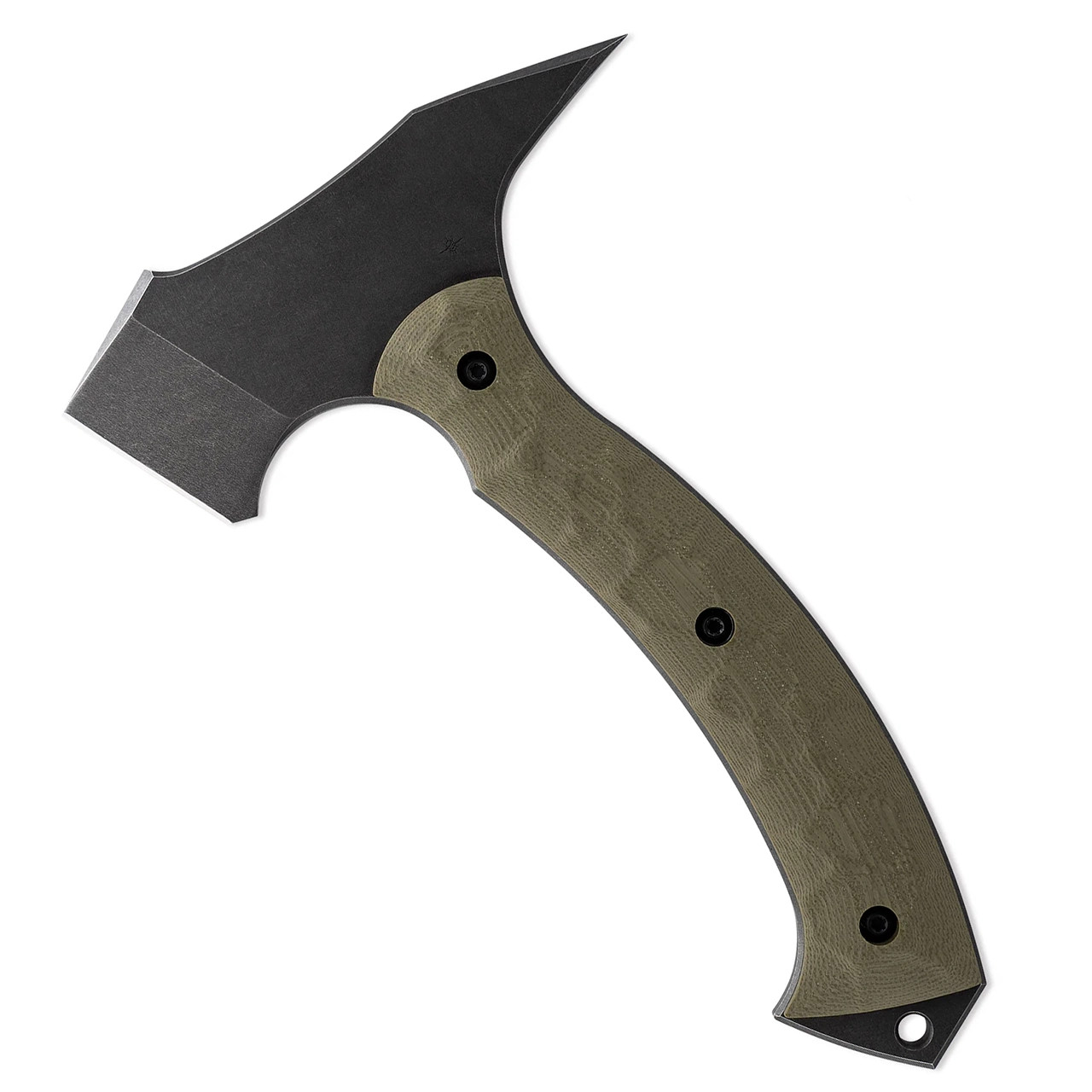 Toor Knives F13 Tommy Tomahawk Covert Green G-10 Handle Black Head ...
