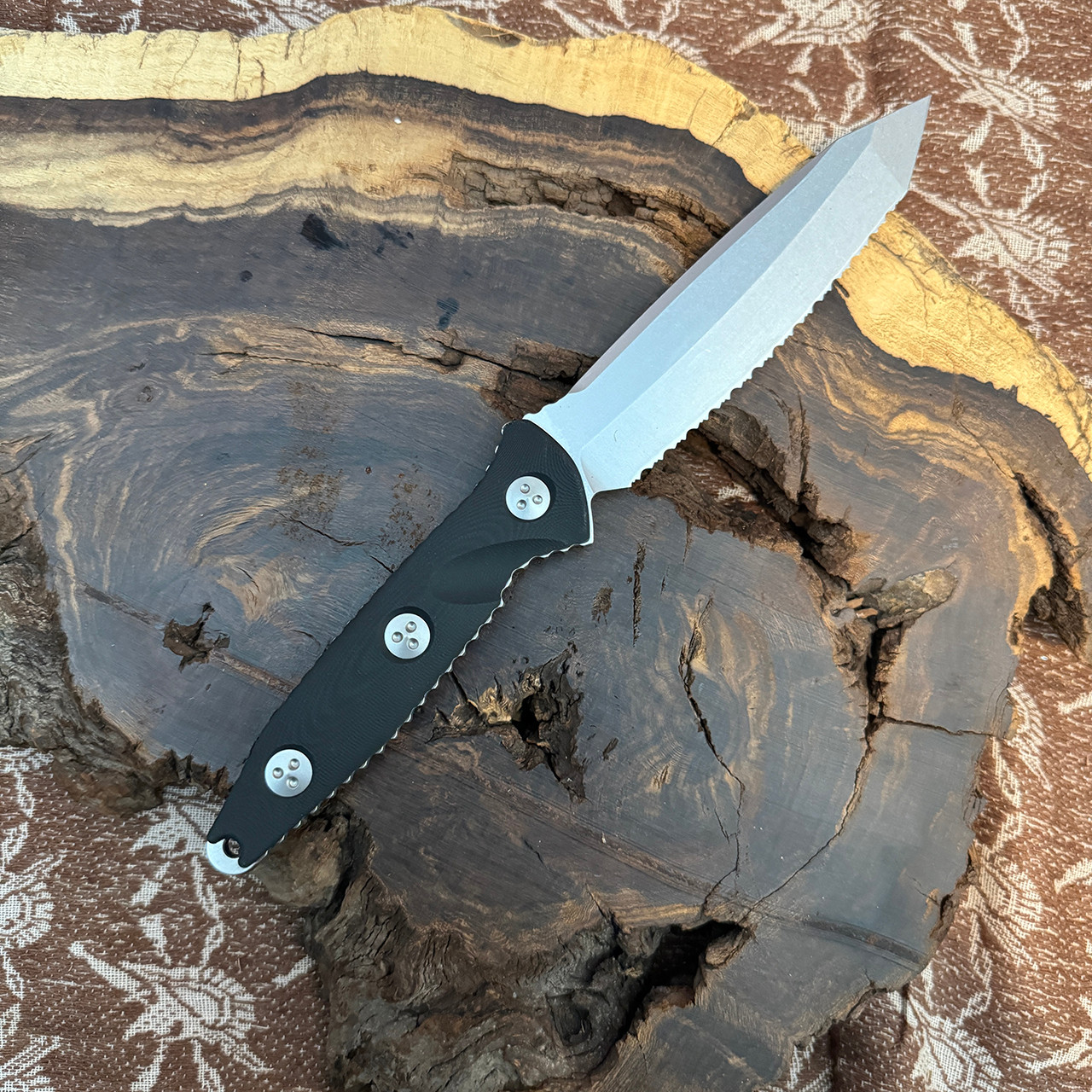 Microtech Socom Alpha T/E Stonewash Full Serrated 114-12 | American ...