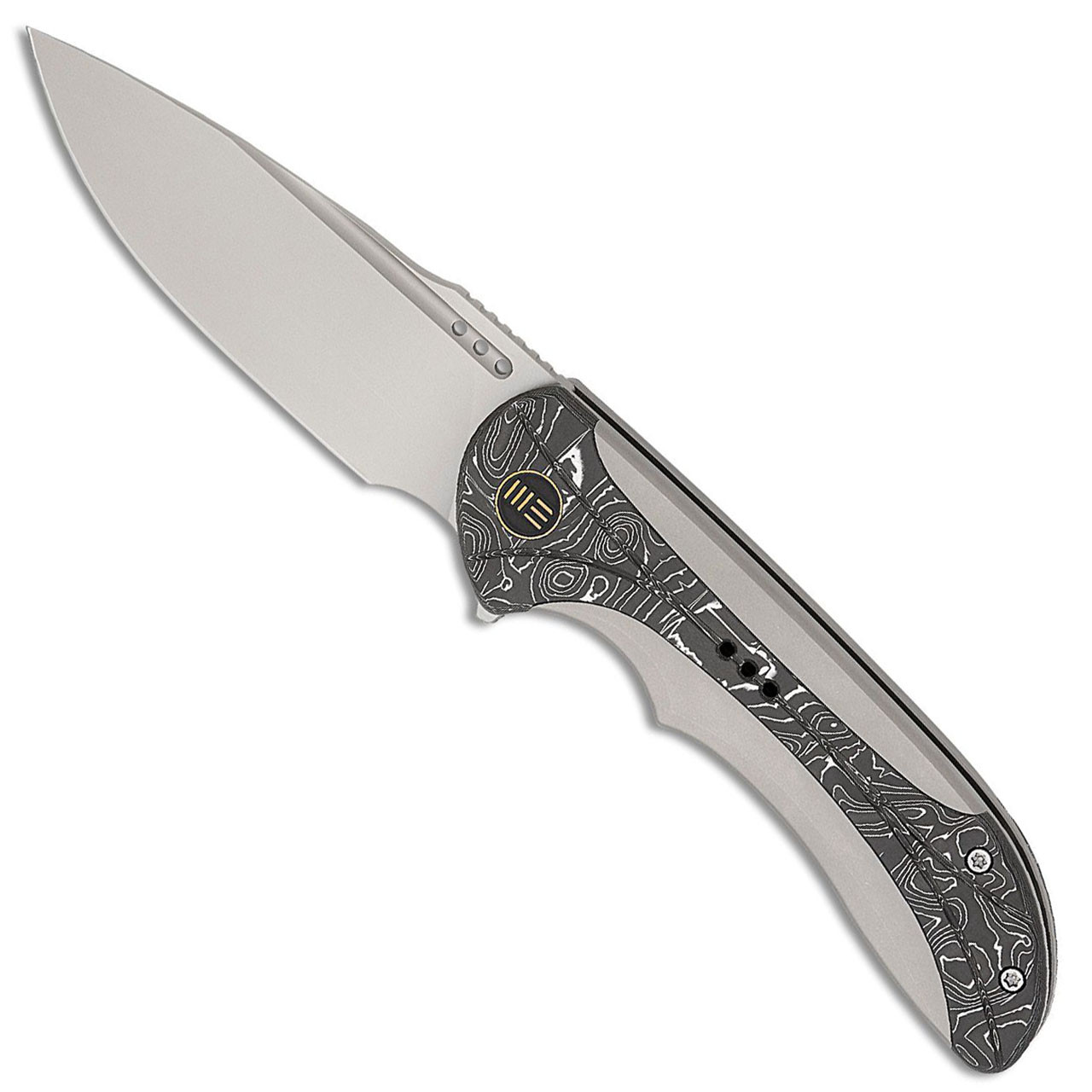 We Knife Co. Equivik Frame Lock Titanium Handle With Aluminum Foil ...