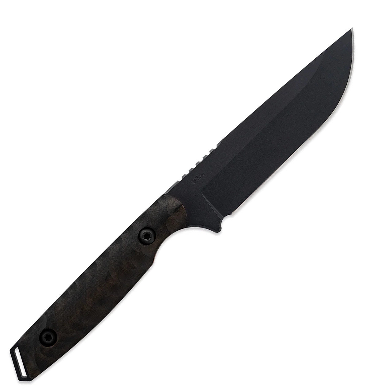 Toor Knives Field 2.0 Fixed Blade Ebony Wood Handle Battleship Gray ...