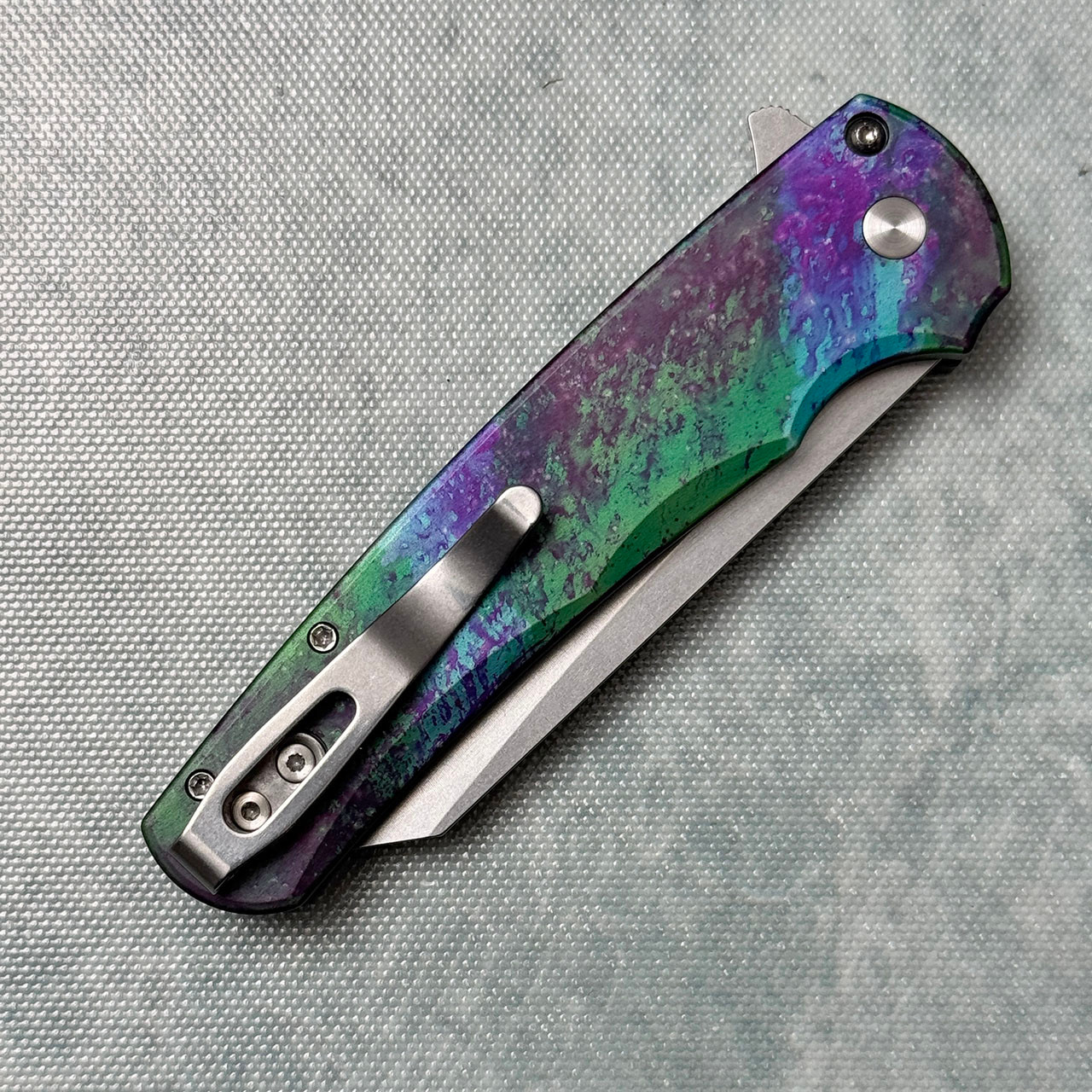 Pro-Tech Malibu Button Lock Flipper Reverse Tanto Northern Lights ...