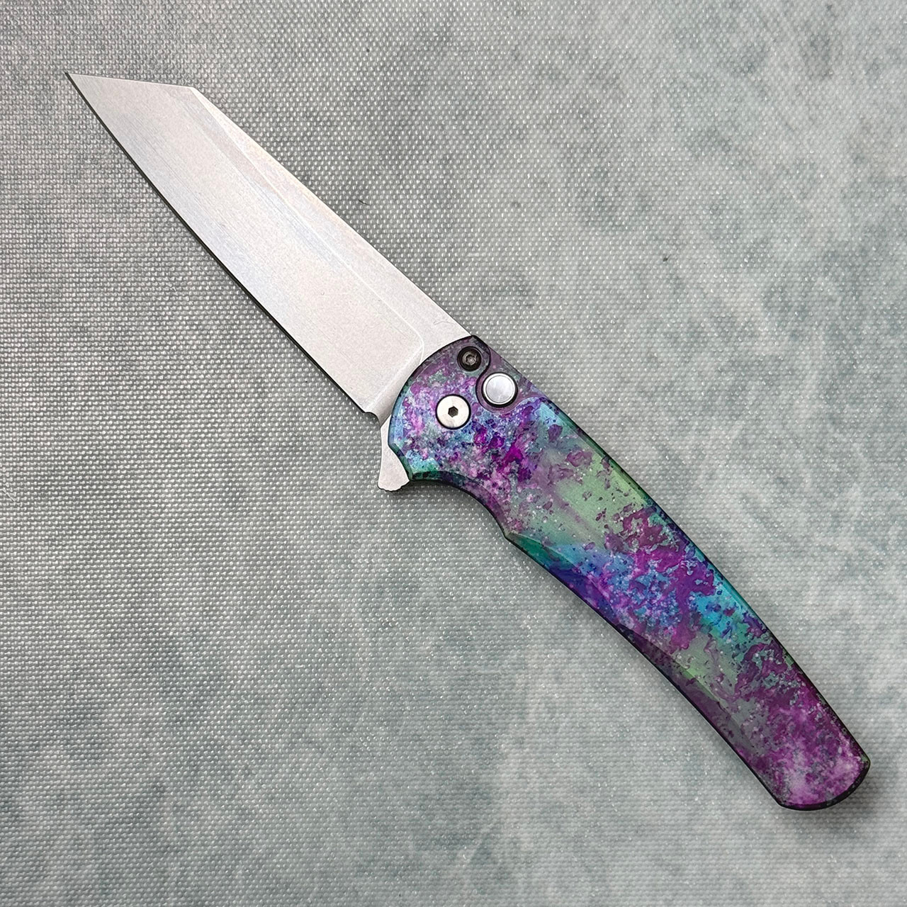 Pro-Tech Malibu Button Lock Flipper Reverse Tanto Northern Lights ...