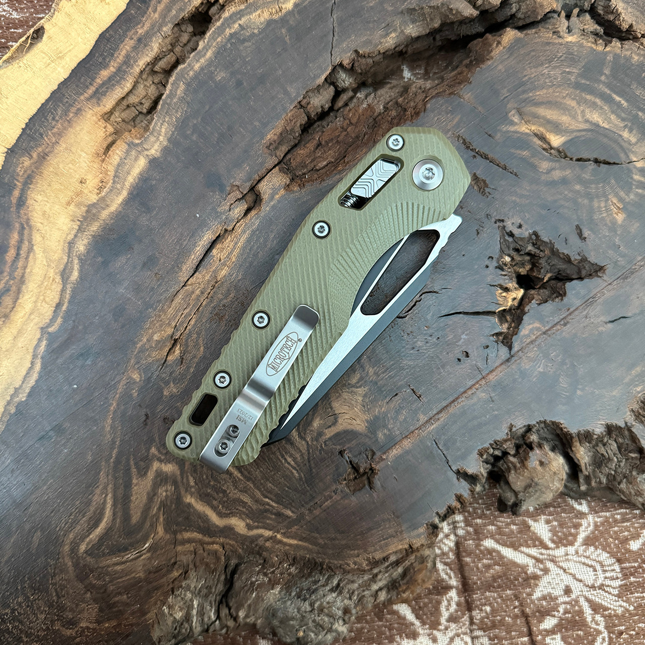 Microtech MSI RAM-LOK S/E Fluted OD Green G-10 Handle Black Standard ...