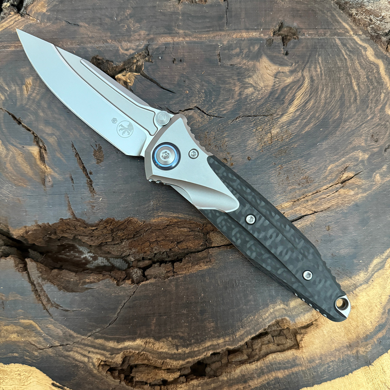 Microtech Socom Bravo Mini S/E Titanium Handle w/ Carbon Fiber Scales ...