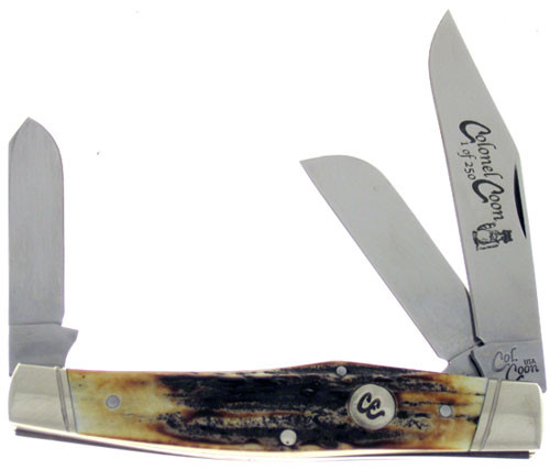 Colonel Coon Reverse Gunstock Stockman Stag CC50 | American Edge Knives