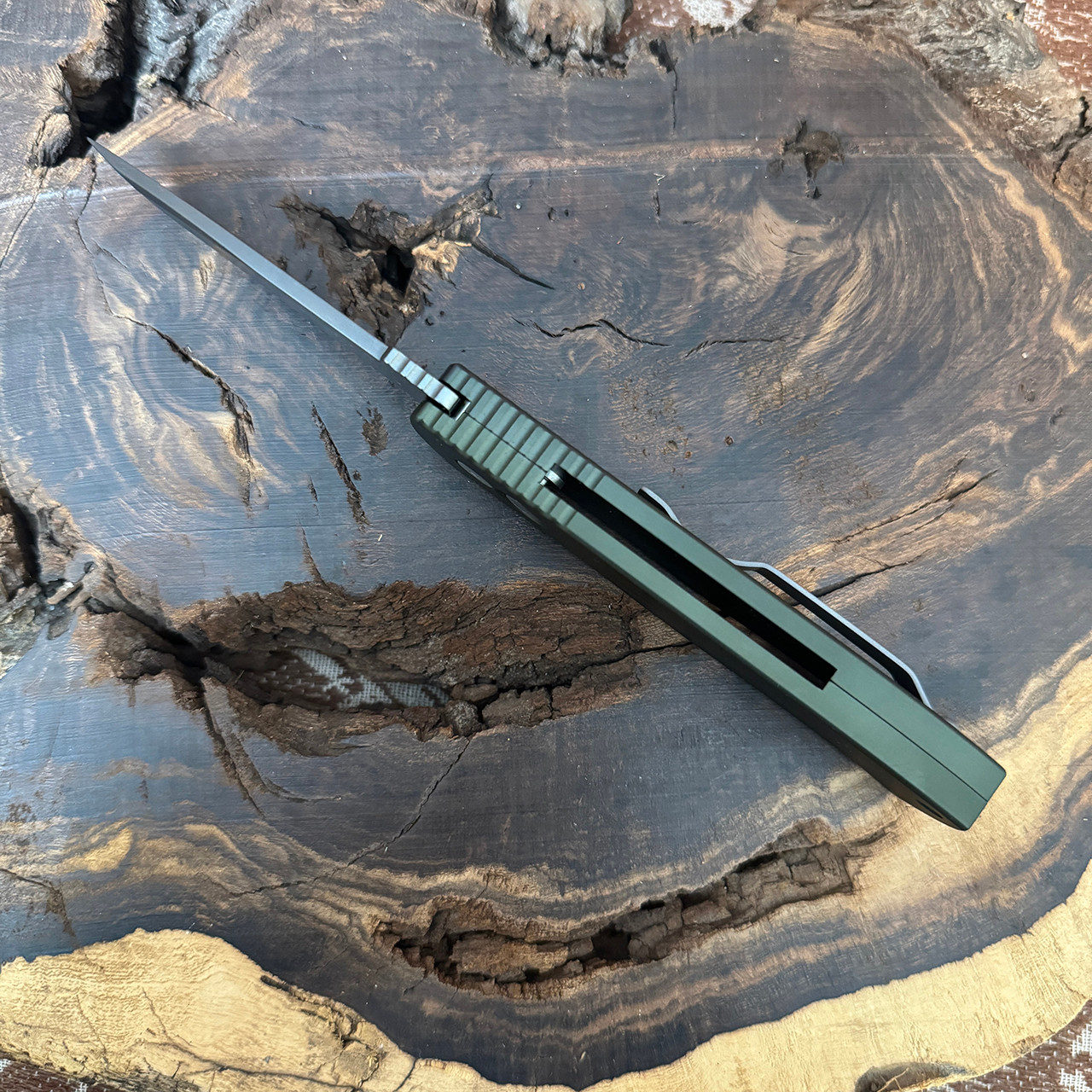 Pro-Tech Emerson CQC7 Auto Tanto SHOT SHOW 2024 Dark Green Handle Smoky ...