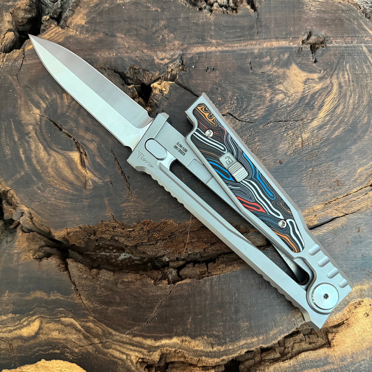 Reate Exo M De Gravity Knife Titanium Handle W Multi Color G10