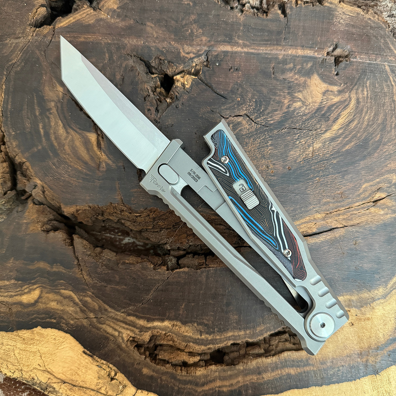 Reate Exo M Te Gravity Knife Titanium Handle W Multi Color G10