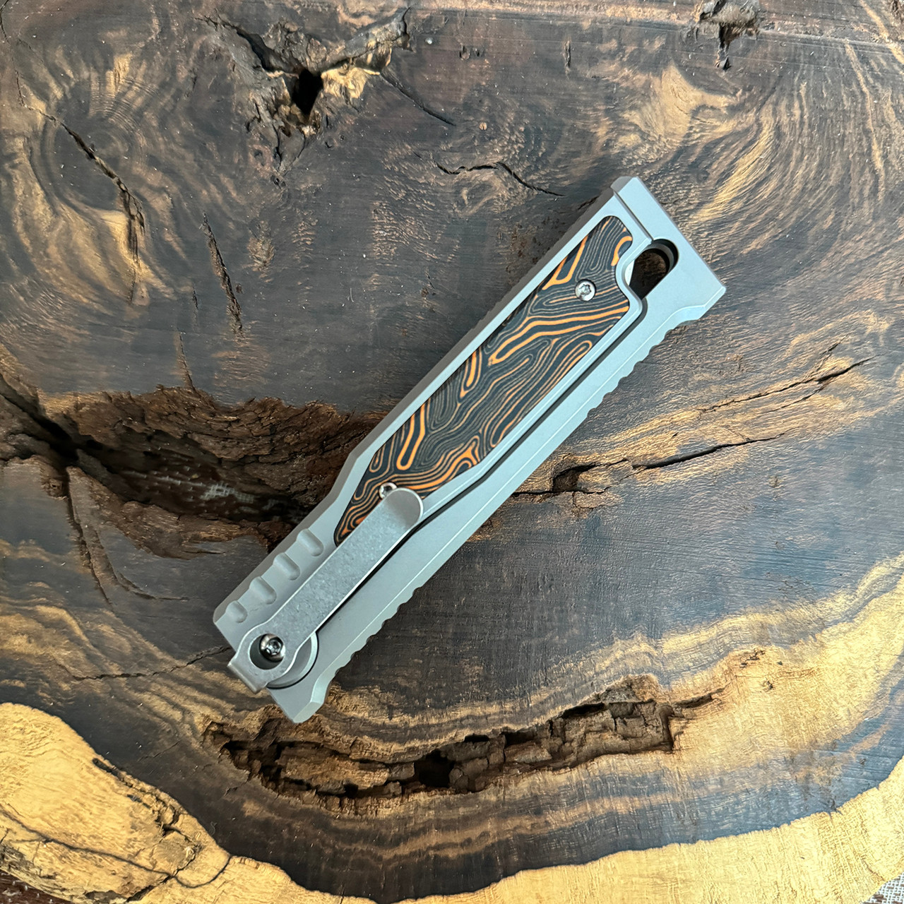 Reate Exo M Se Gravity Knife Titanium Handle W Orange Black G10