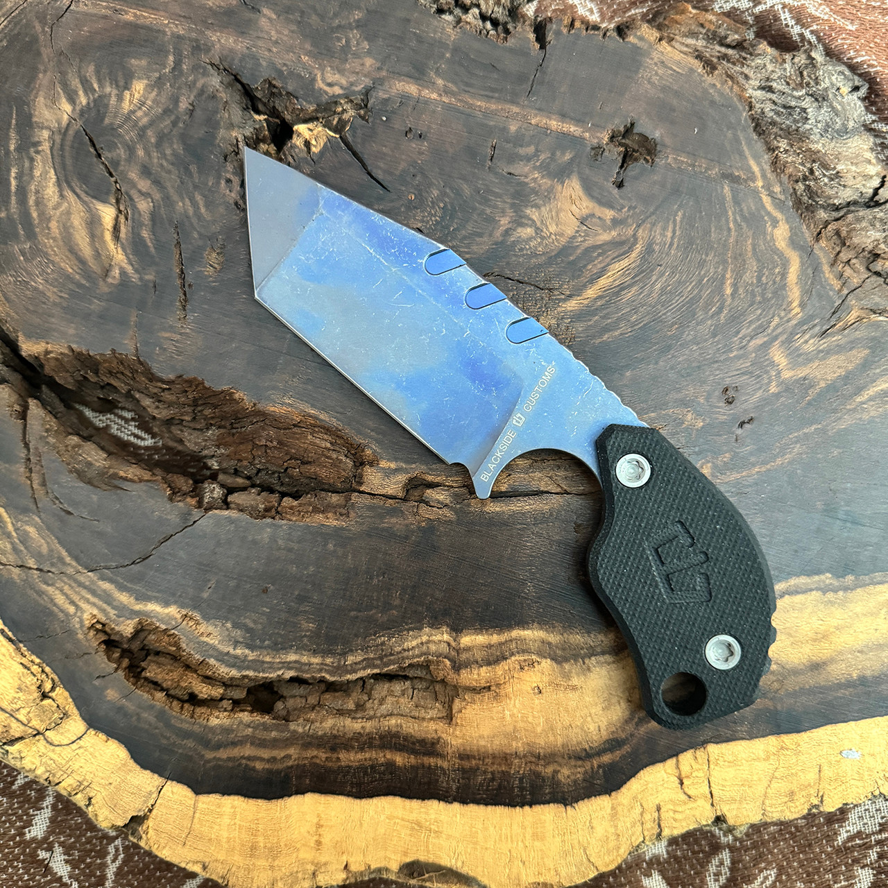 Blackside Customs Strider Knives SLCC Fixed Blade Tanto Black G10 ...