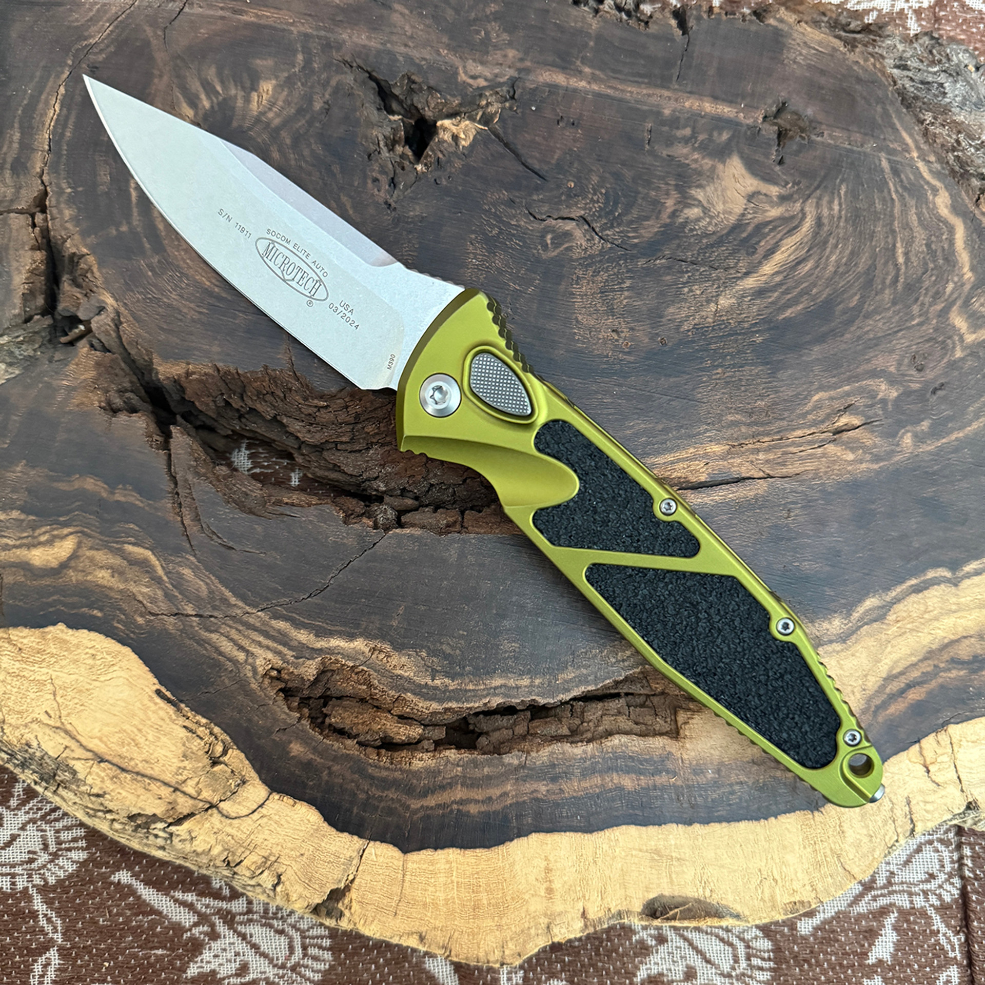 Microtech Socom Elite Auto Se Od Green Stonewash Standard 160a 10od