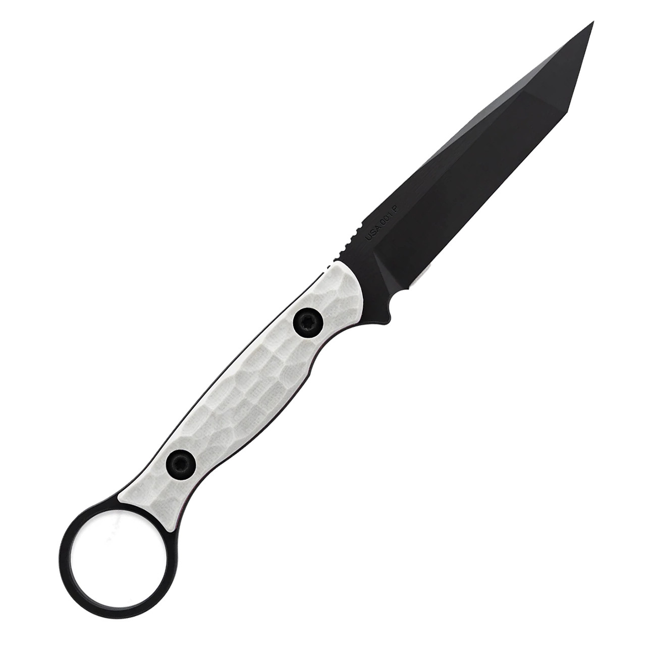 Toor Knives Serpent T Fixed Blade Red White Blue G10 Handle Smoke Black ...