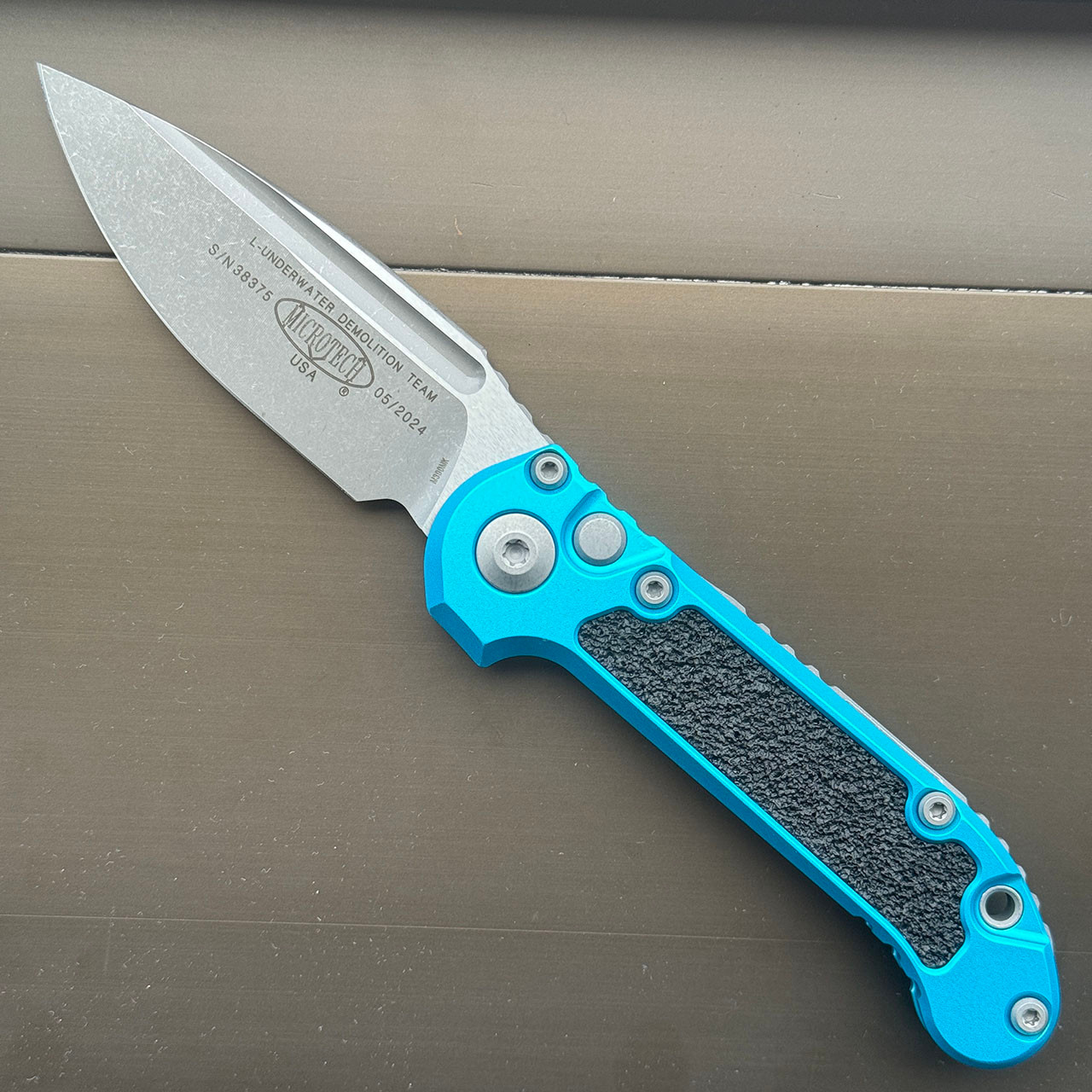 Microtech LUDT S/E Gen III Turquoise Apocalyptic Standard 1135-10APTQ ...