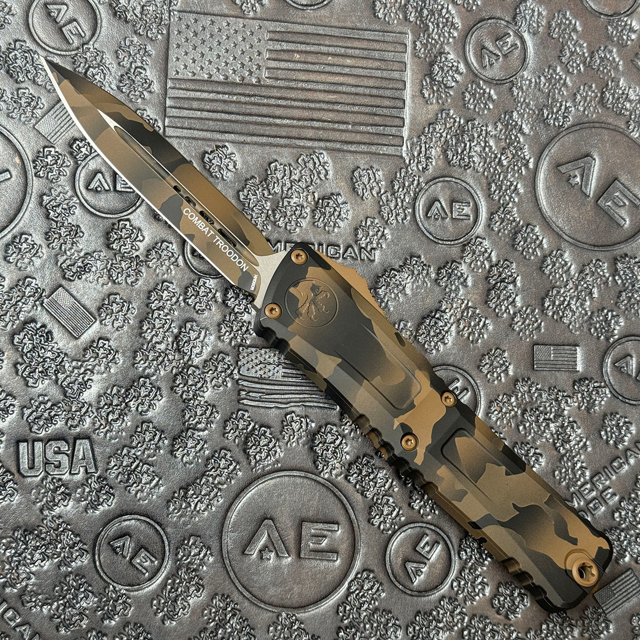 Microtech Combat Troodon D/E Gen III Coyote Camo Standard Signature ...