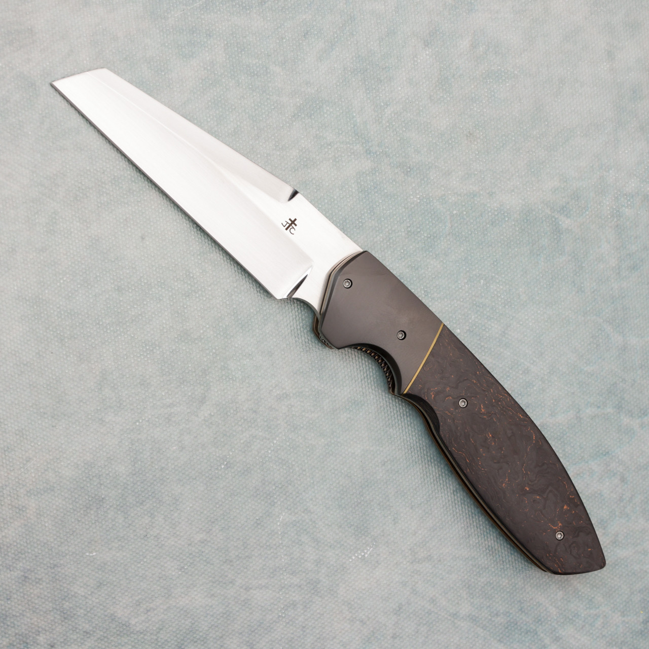Jason Clark Custom Model 38 Copper TechnoCarbo Handle Hand Rubbed Satin ...
