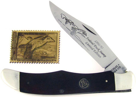 Schrade 1992/93 Federal Duck Stamp Commemorative Folding Hunter ...