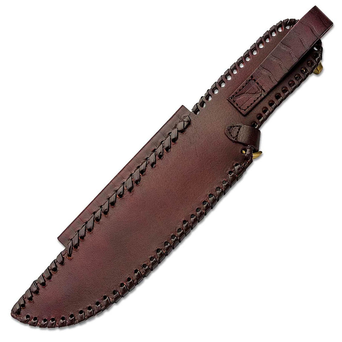Down Under Knives The Outback Bowie Stacked Leather Handle Mirror ...