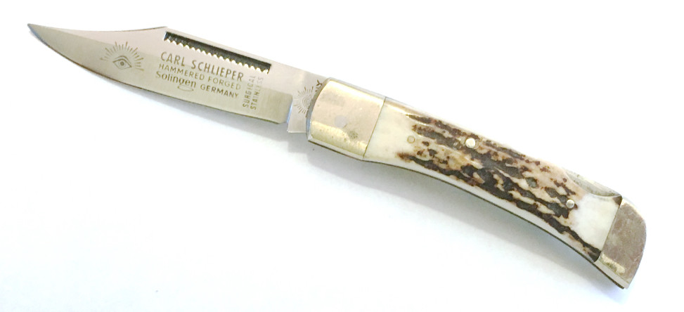 German Eye Brand Lock Back Genuine Stag | American Edge Knives