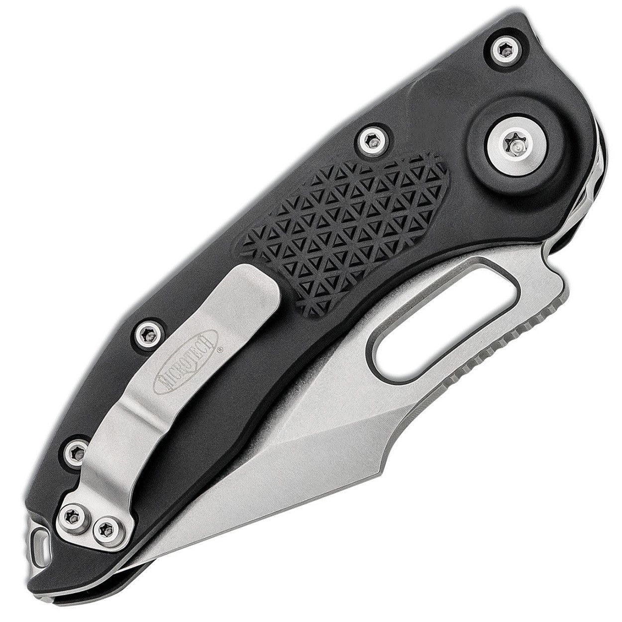 Microtech Borka Stitch Auto S/E Black Stonewash Serrated 169-11 ...