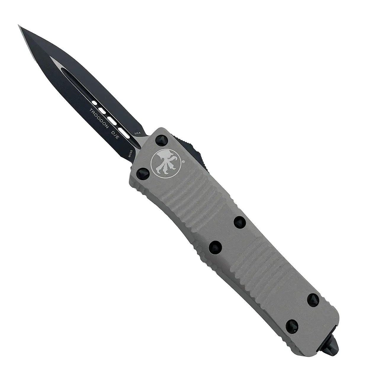 Microtech Troodon D/E Titanium Gray Handle Black Blade Standard 138-1TG ...