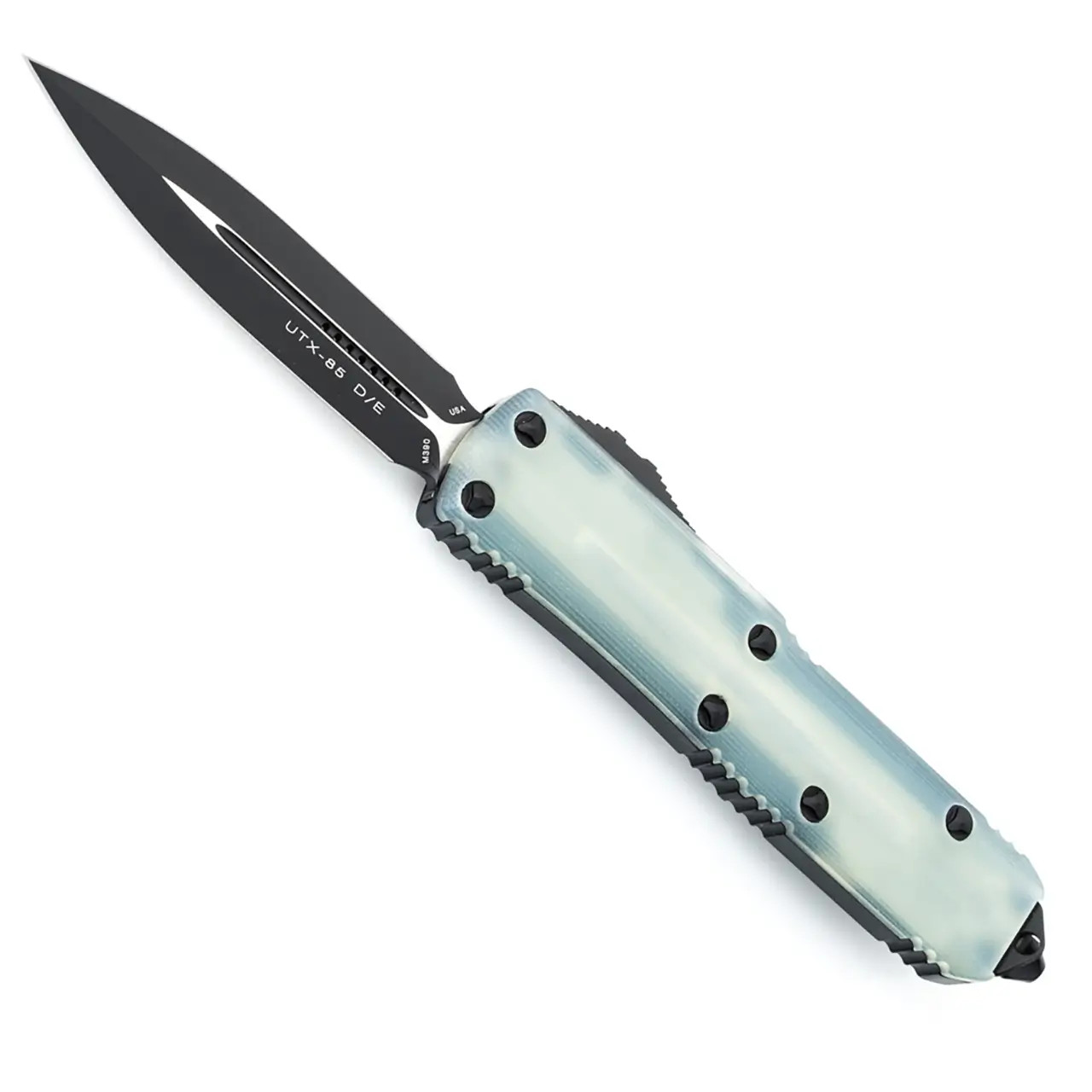 Microtech UTX-85 D/E Jade Green G-10 Composite Top Handle Black Blade ...