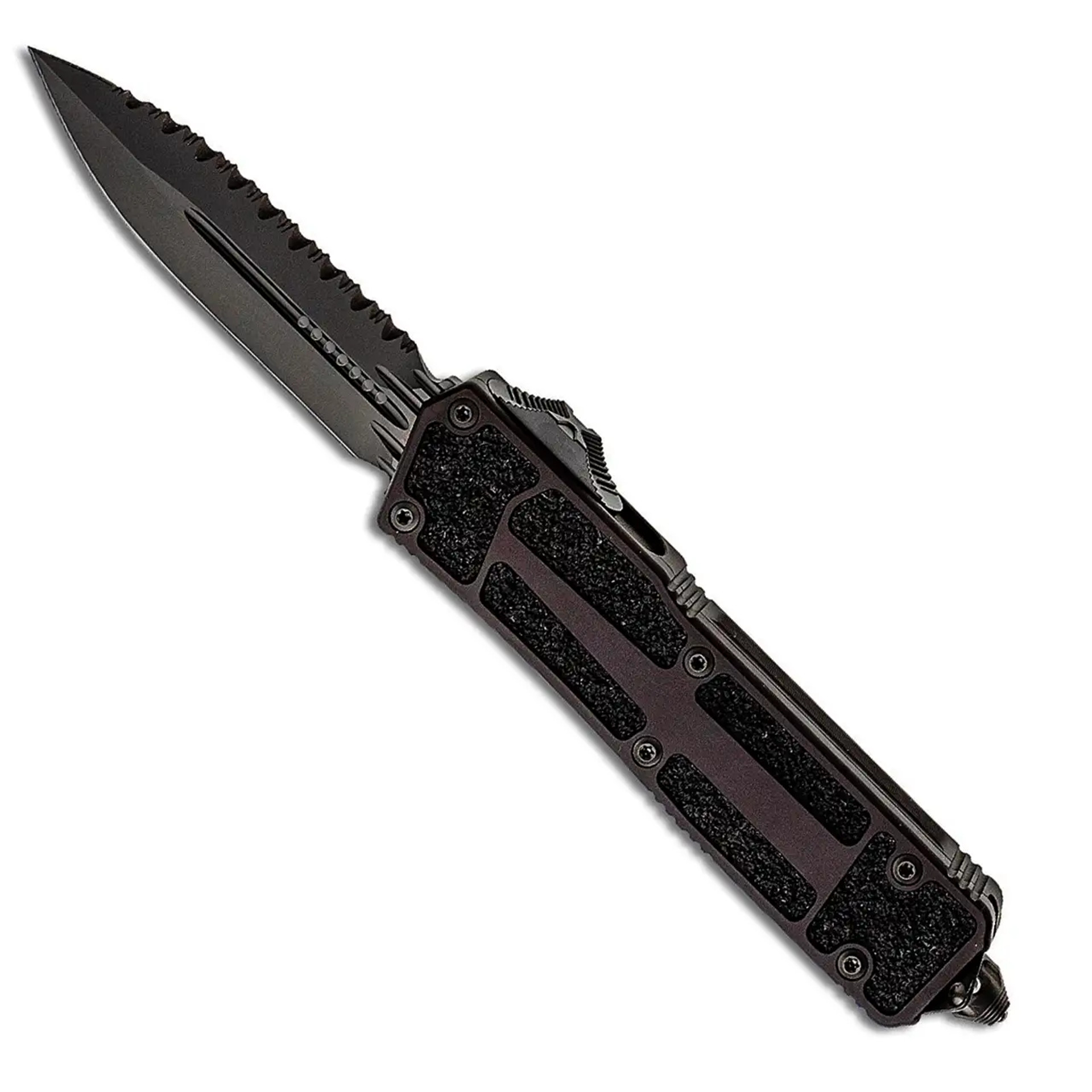 Microtech Scarab Ii De Shadow Dlc Full Serrated Dlc Hardware Signature
