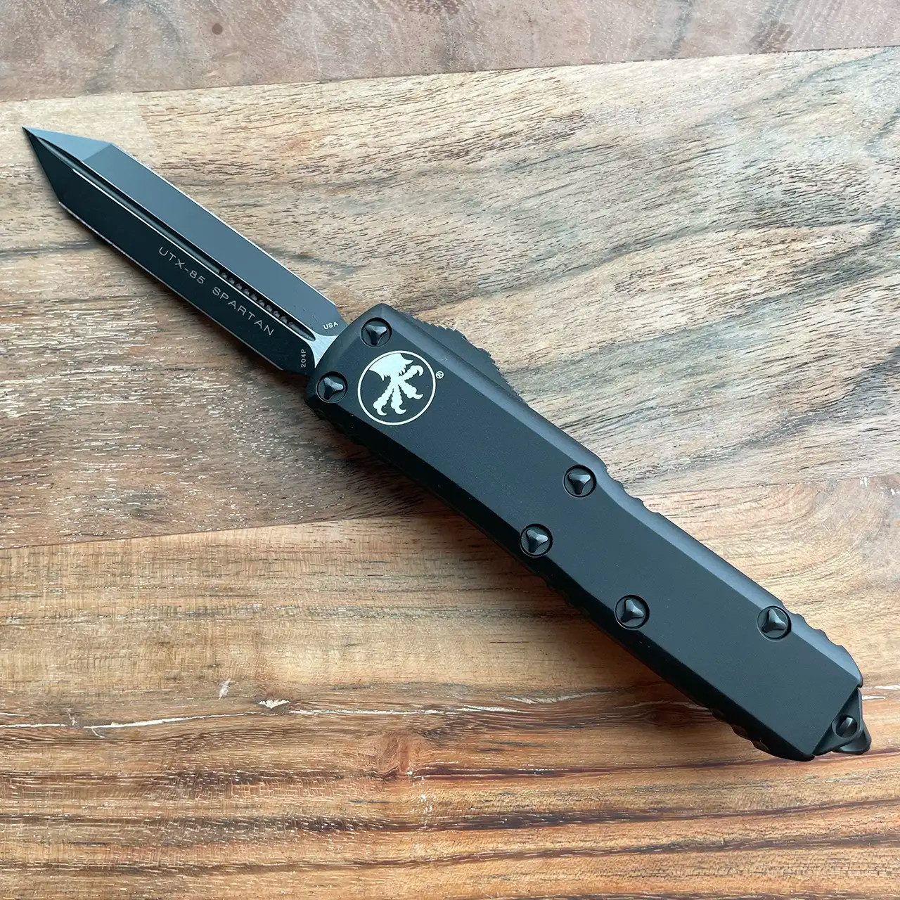 Microtech UTX-85 Spartan Tactical Black Standard 230-1T | American Edge ...