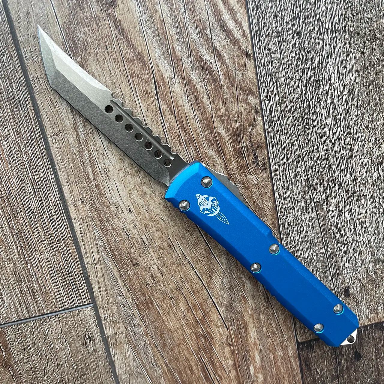 Microtech Ultratech Hellhound T/E Blue Bronzed Standard Signature ...