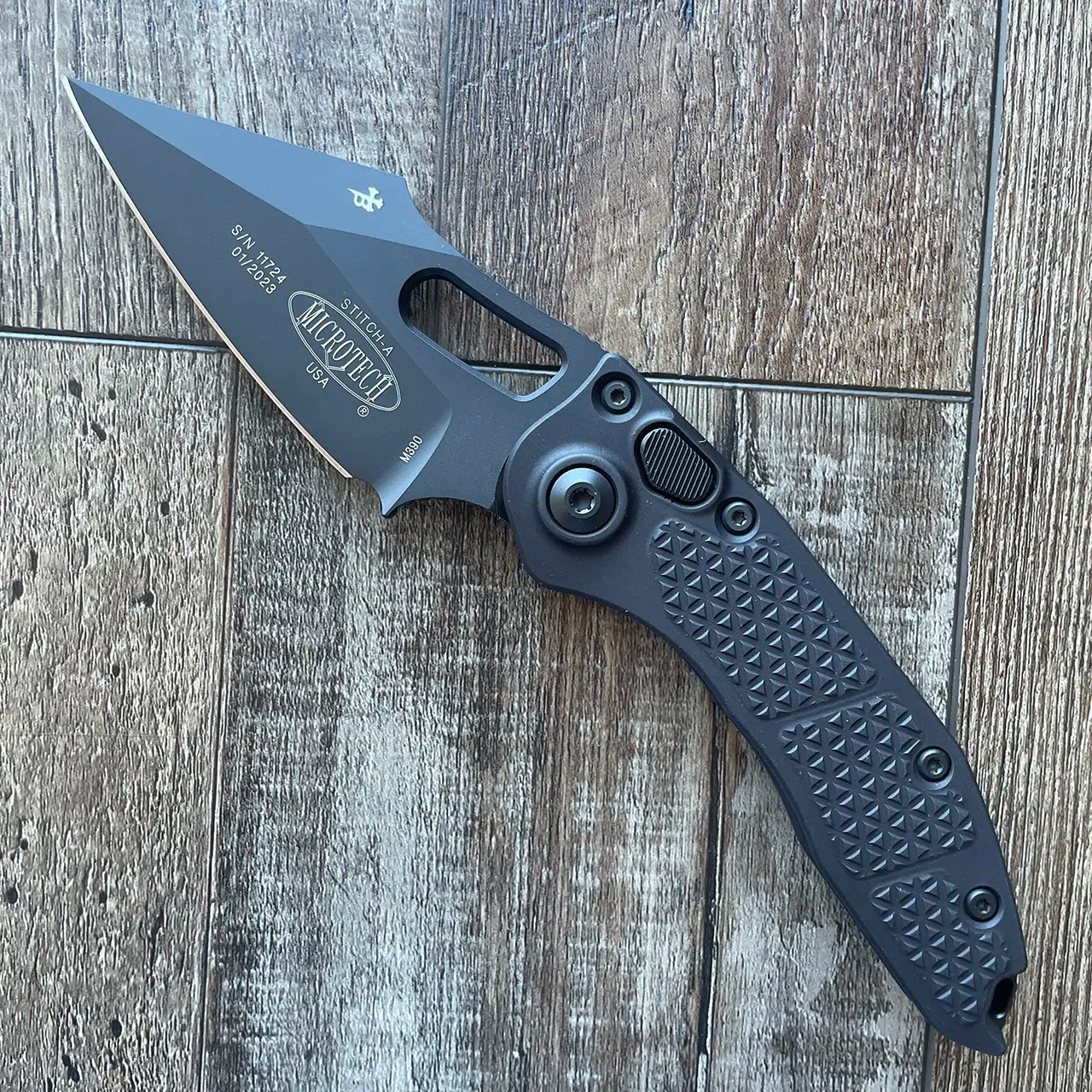 Microtech Borka Stitch Auto S/E Black Tactical Standard 169-1T ...