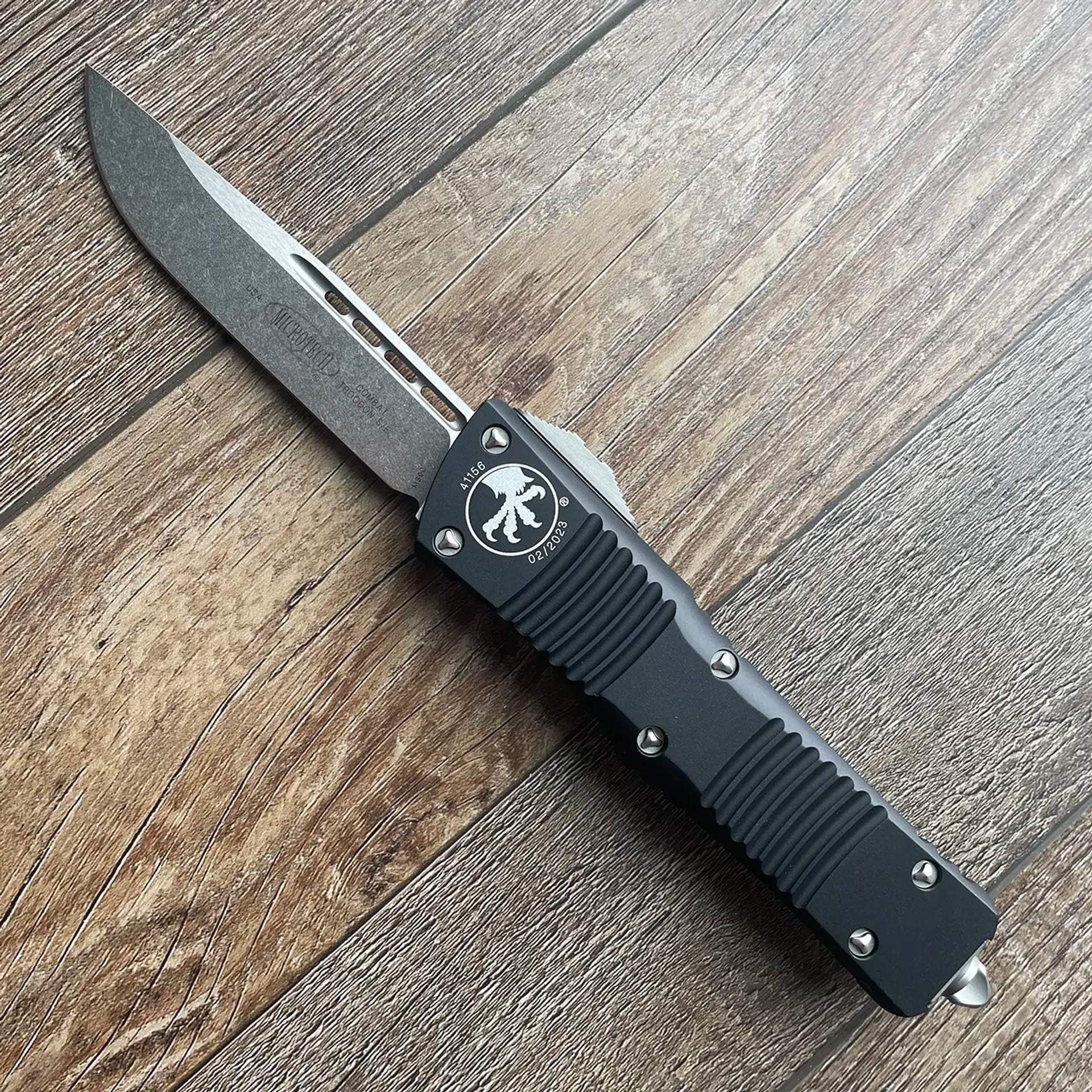 Microtech Combat Troodon Se Black Handle Stonewash Standard 143 10
