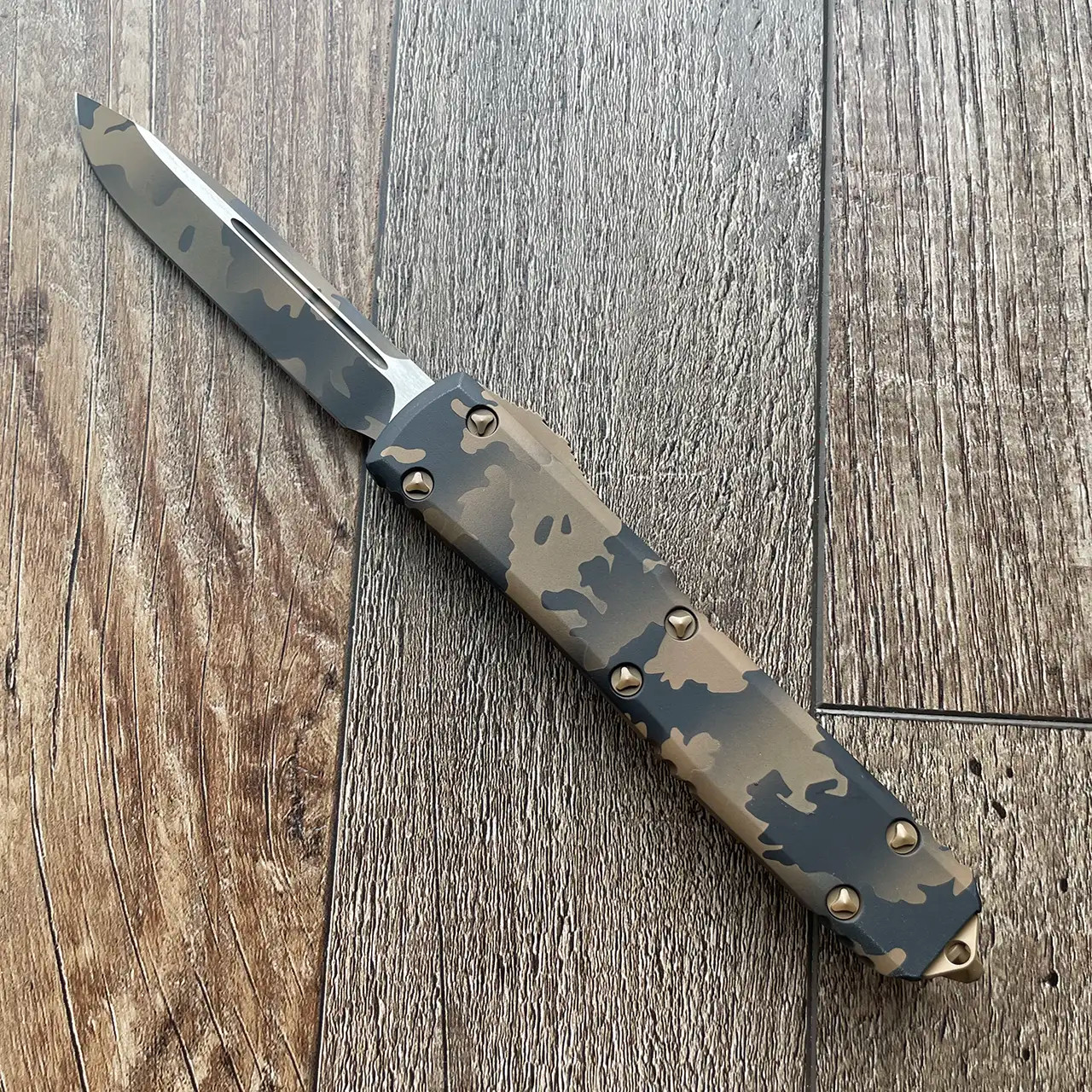 Microtech Ultratech S/E Coyote Camo Standard Signature Series 121-1CCS | American Edge Knives