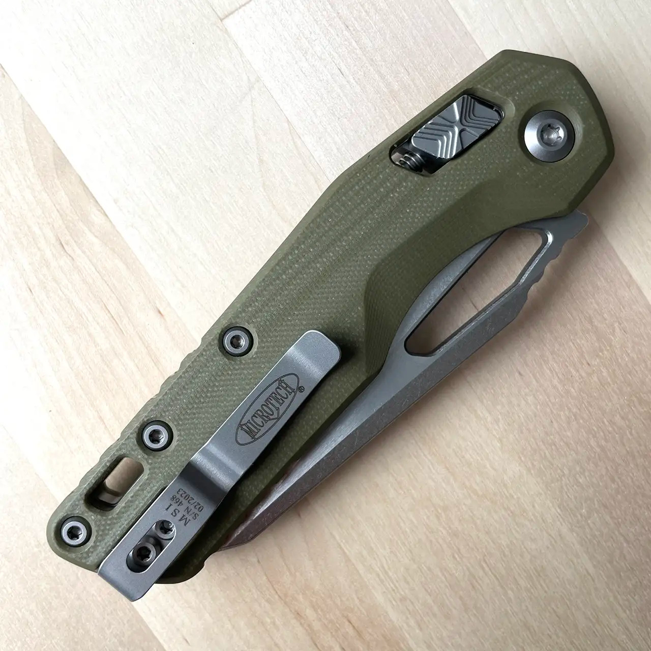 Microtech MSI RAM-LOK OD Green G-10 Handle Apocalyptic Standard 210 ...