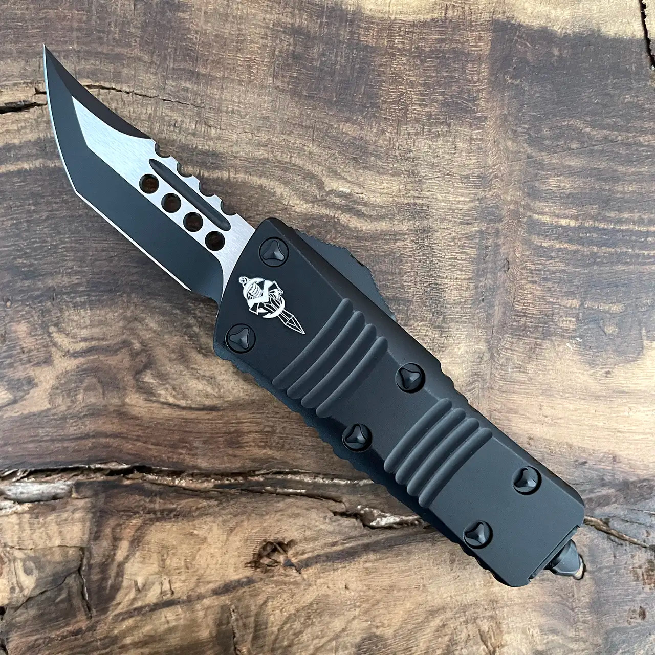 Microtech Mini Troodon Hellhound Black Tactical Standard Signature ...