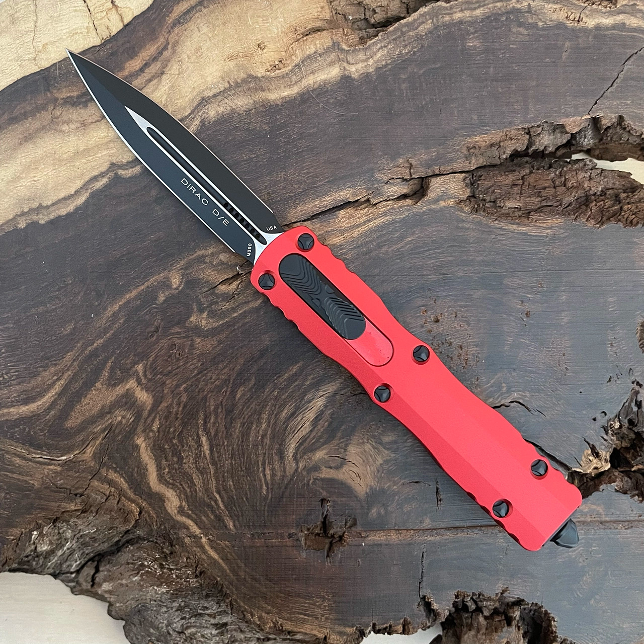 Microtech Dirac D/E Red Black Standard 225-1RD | American Edge Knives