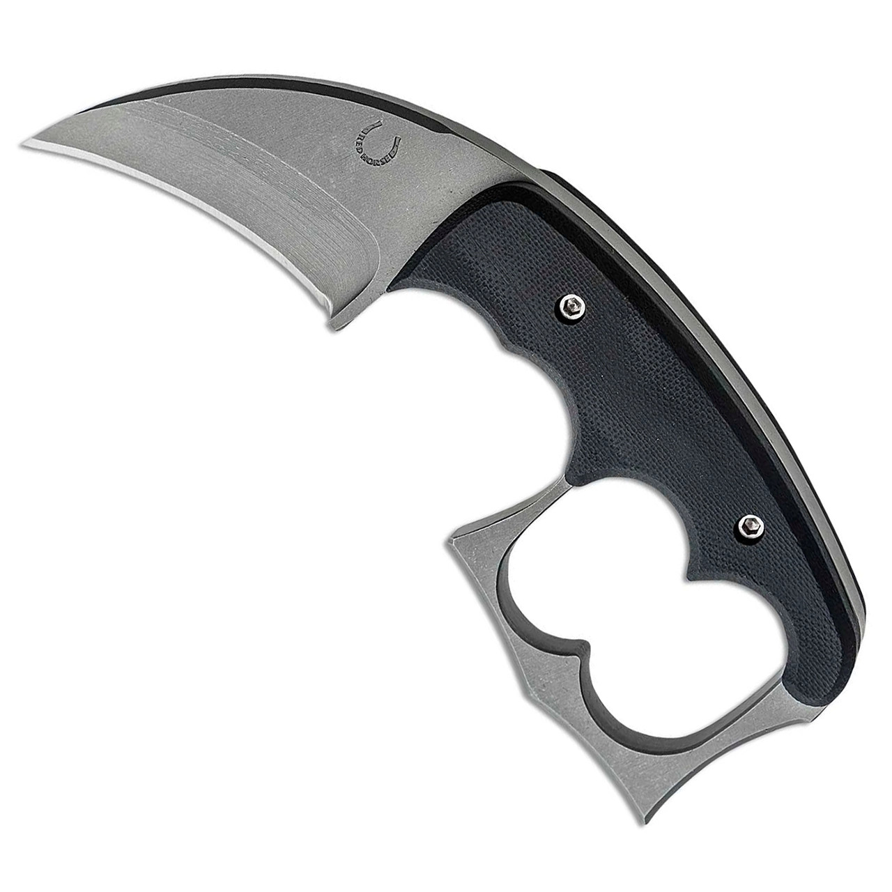 Red Horse Knife Works Malice Karambit Fixed Blade Black G10 Handle ...