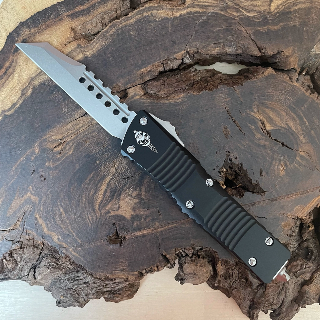 Microtech Combat Troodon Warhound Black Stonewash Standard Signature ...