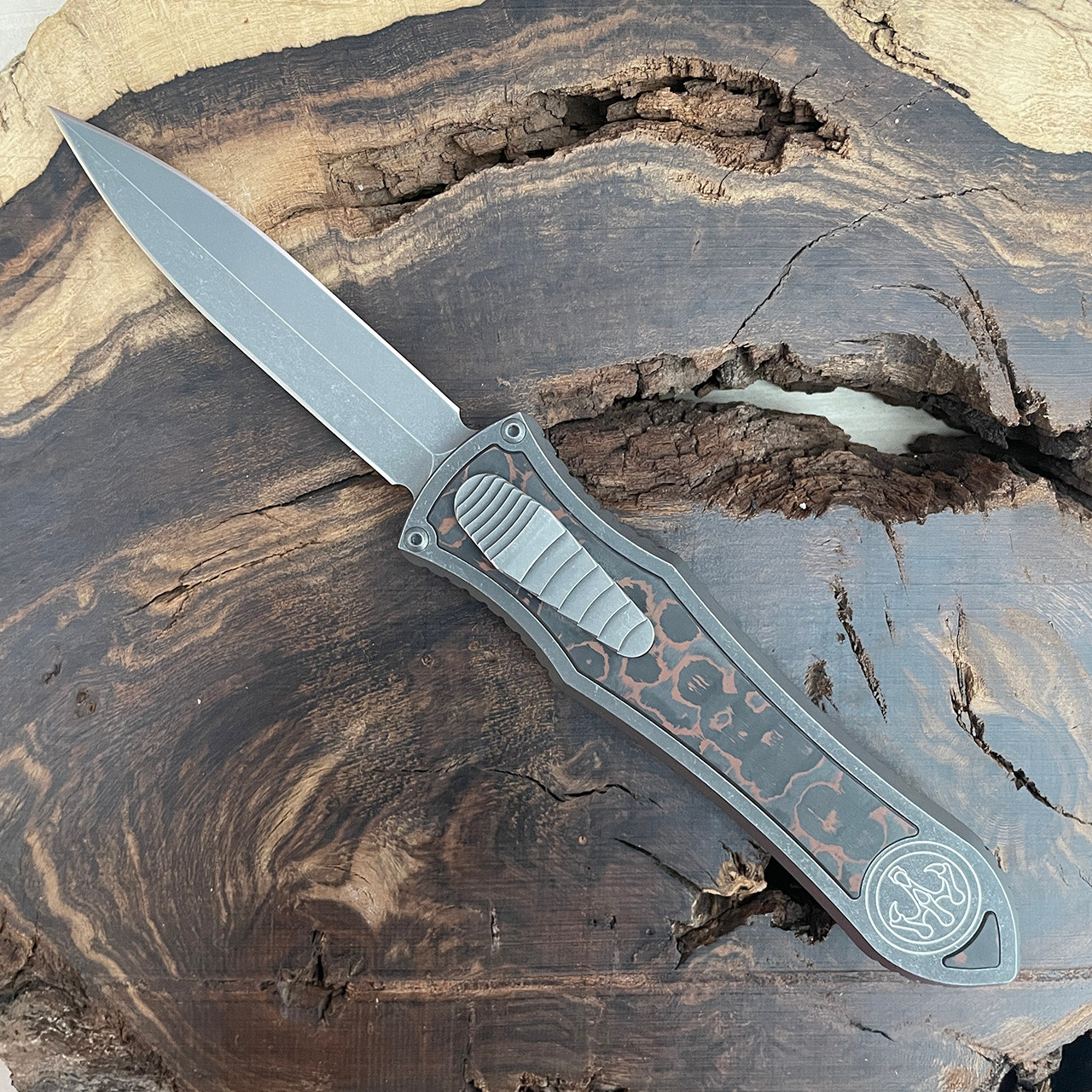 G&G Hawk Custom Deadlock Model C OTF D/E Stonewash Titanium Handle w ...
