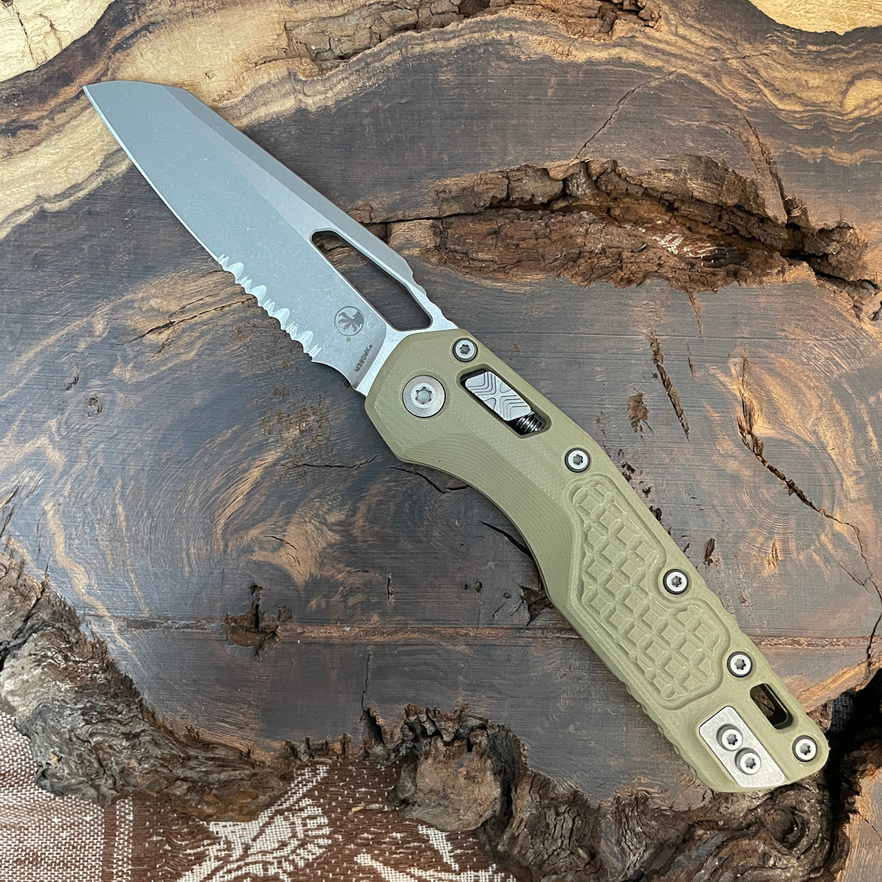 Microtech MSI RAM-LOK Frag OD Green G-10 Handle Apocalyptic Serrated ...