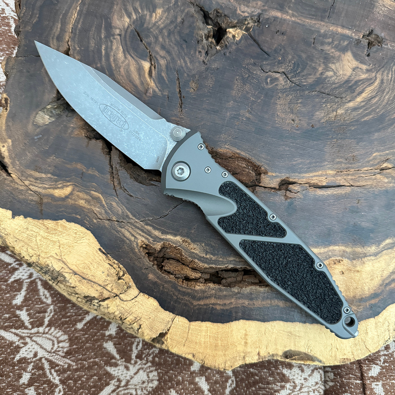 Microtech Socom Elite Manual S/E Natural Clear Apocalyptic Standard 160 ...