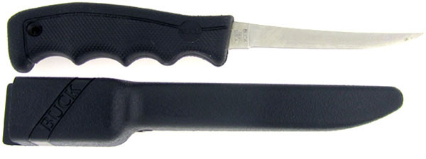 Buck 125 Pan Fish Fillet Knife Black Kraton | American Edge Knives
