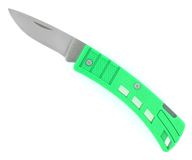 Buck 425 Mini Buck BuckBrite Lock Back Green | American Edge Knives