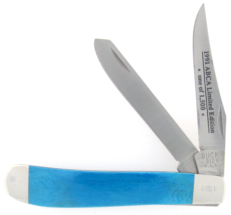 Buck 312 Mini Trapper Smooth Blue Bone 1991 ABCA Limited Edition ...