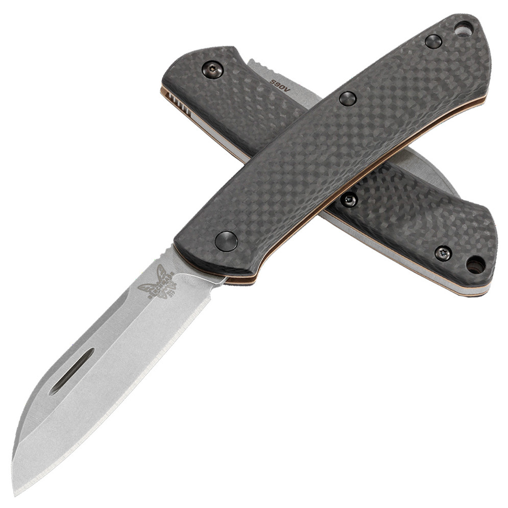Benchmade Proper Slip Joint Folder Sheepsfoot Carbon Fiber Handle ...