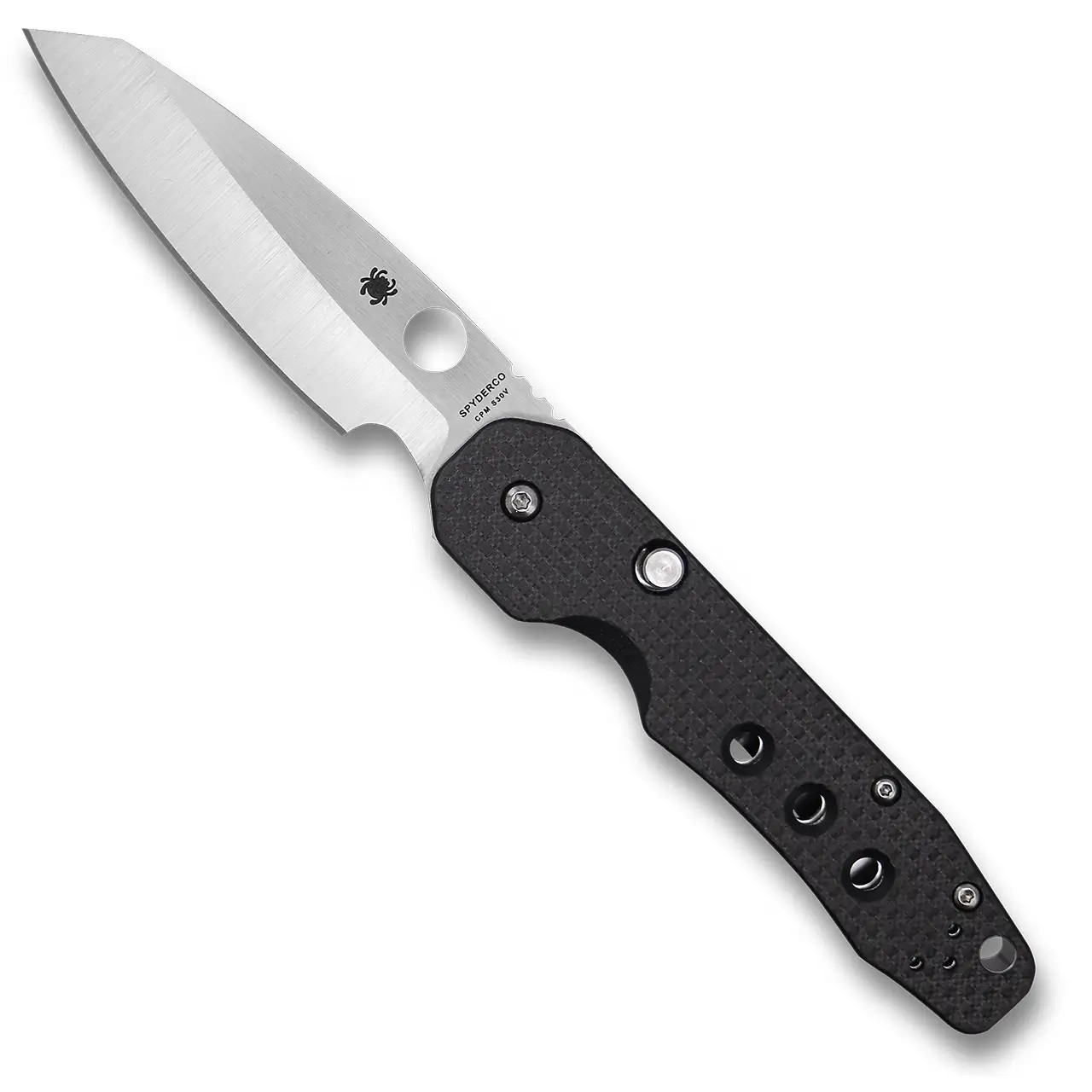 Spyderco Smock Button Compression Lock Folder Carbon Fiber Handle Satin ...