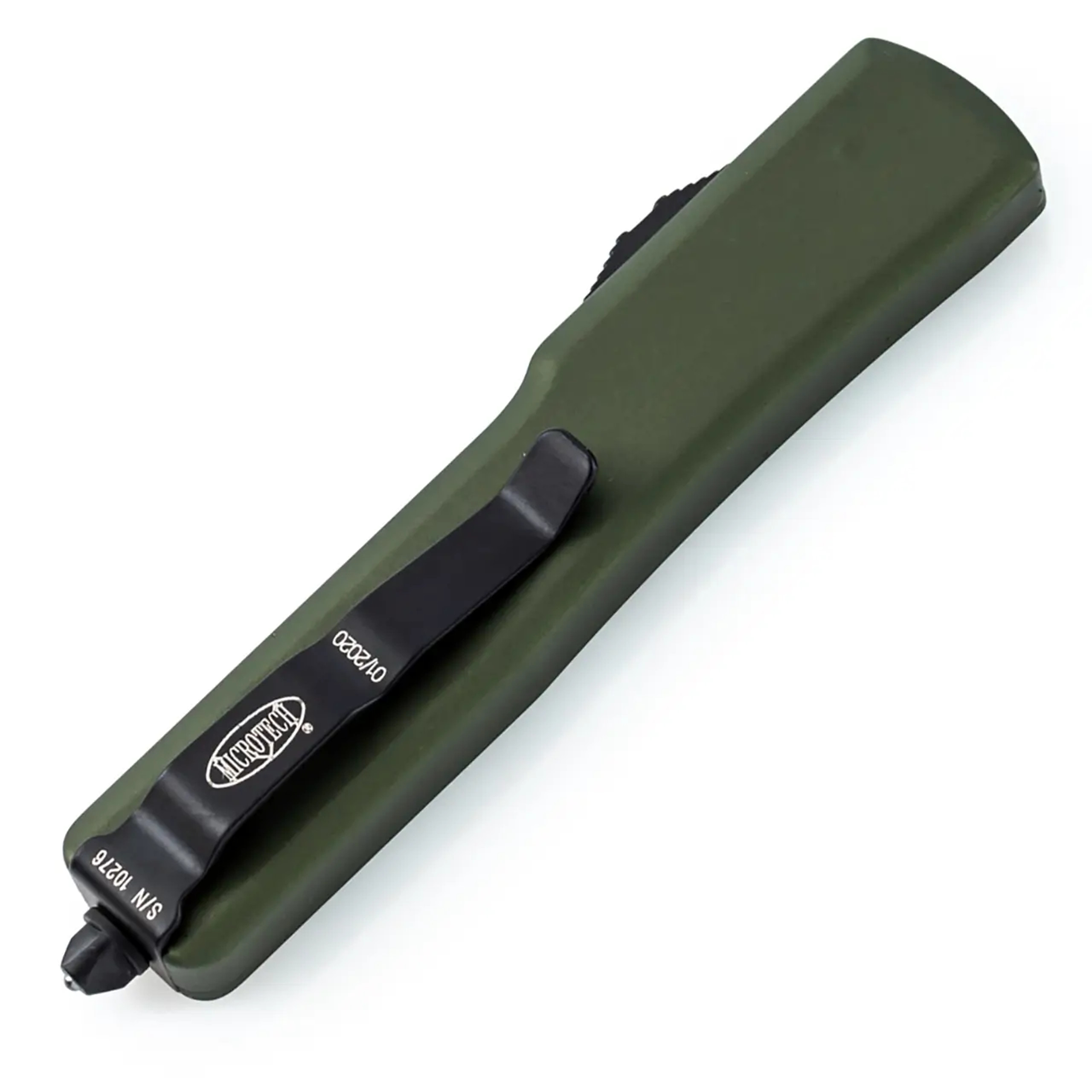 Microtech Utx 70 De Od Green Handle Black Full Serrated Blade 147 3od