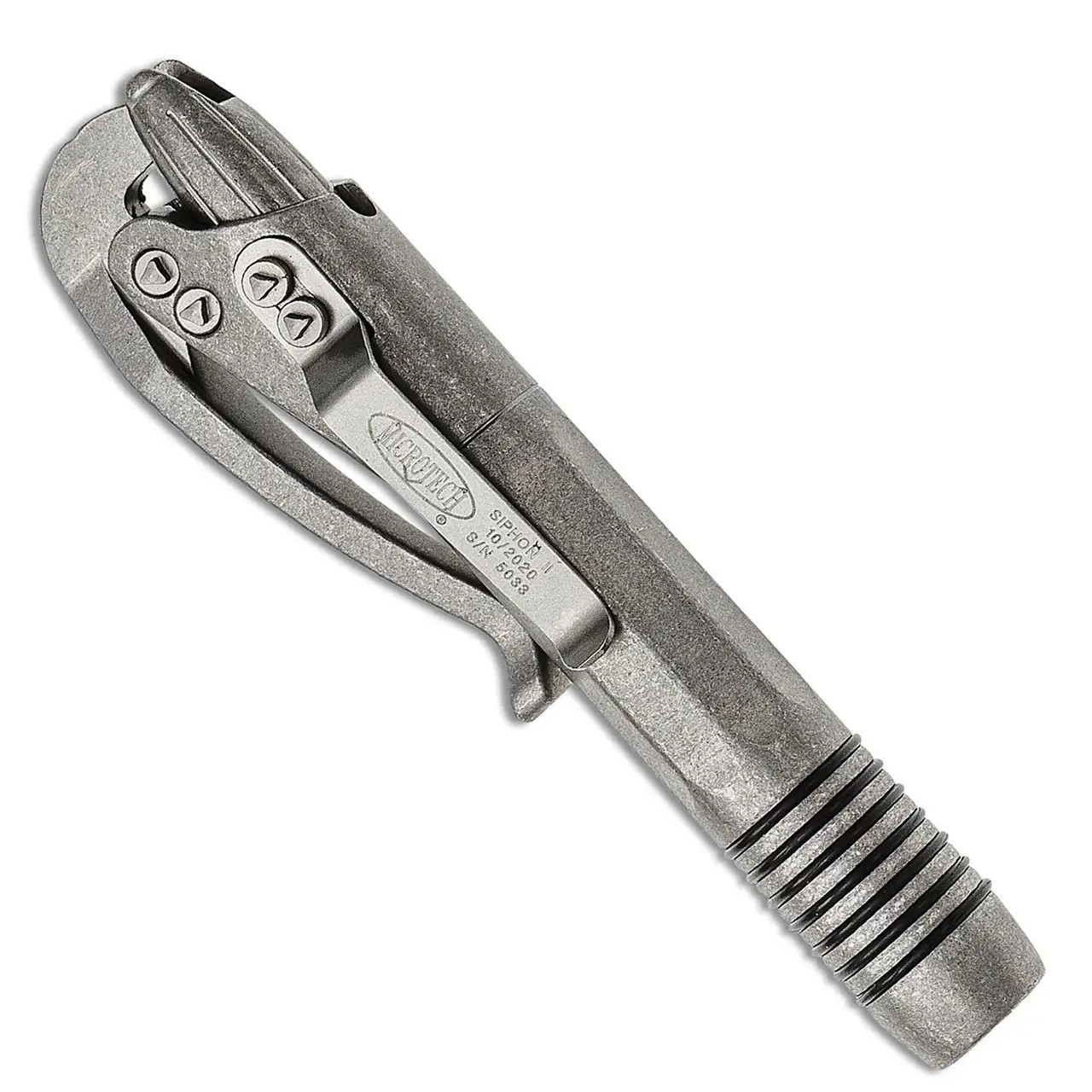 Microtech Siphon II Pen Stonewash Stainless Steel 401-SS-SW | American ...