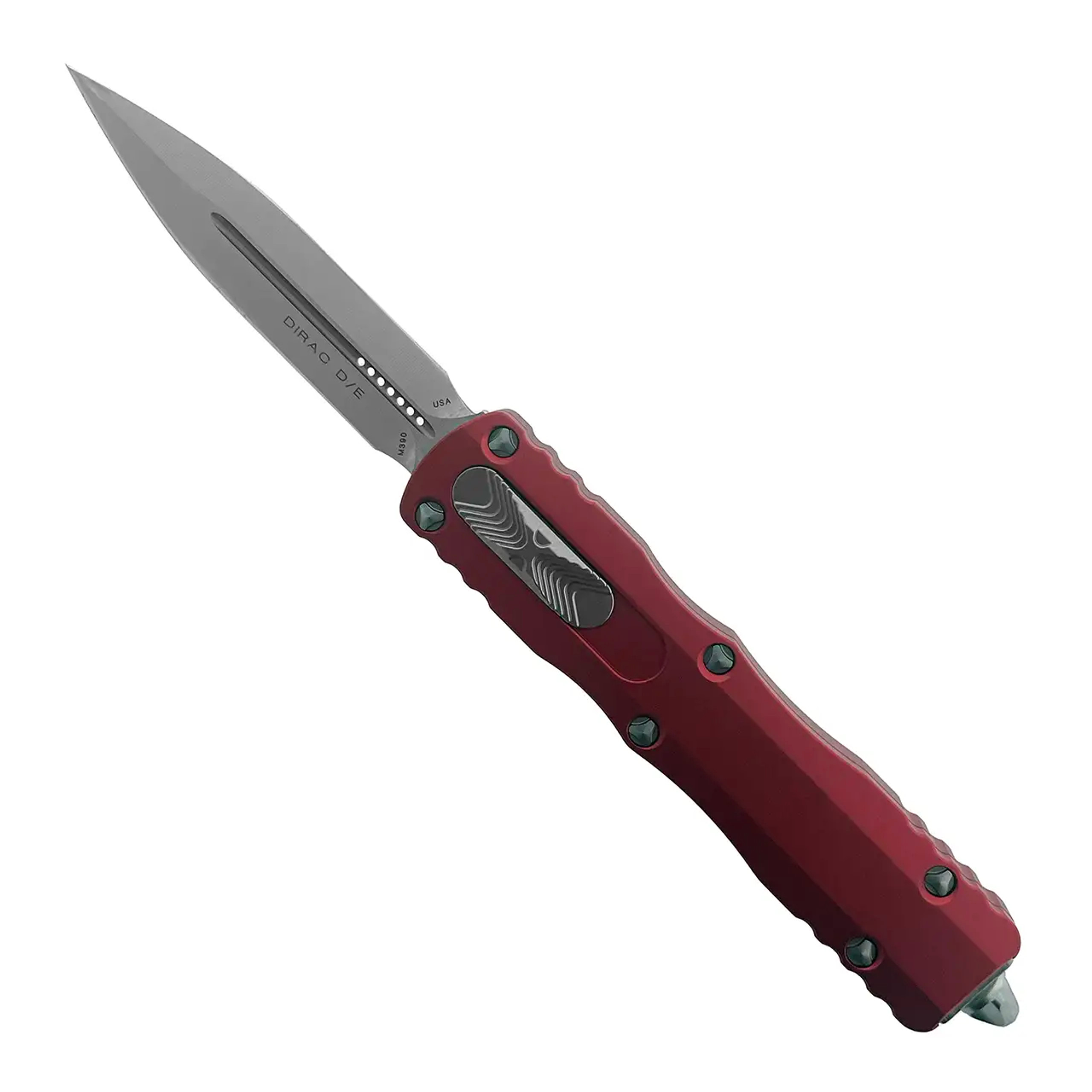 Microtech Dirac De Red Stonewash Standard 225 10rd American Edge Knives