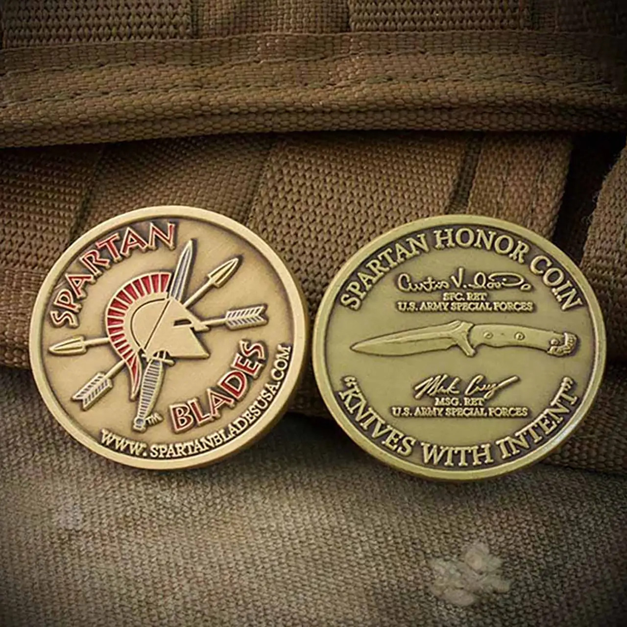 Spartan Honor Brass Challenge Coin SC1 | American Edge Knives