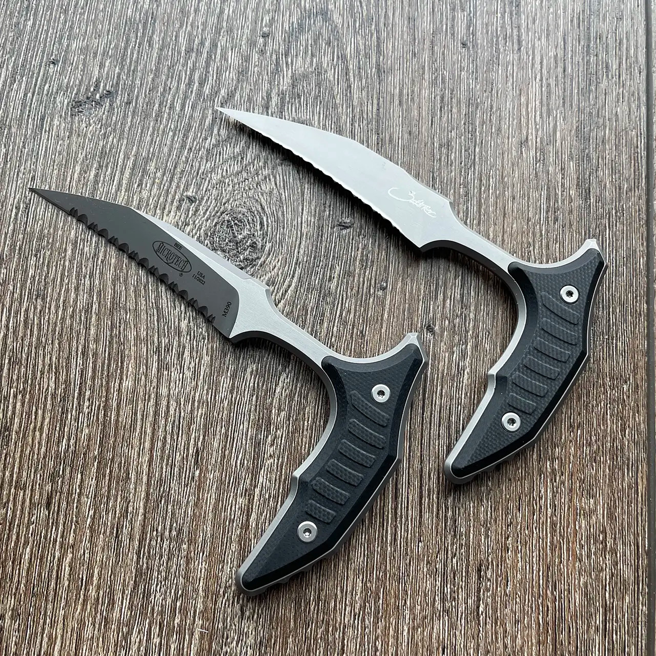 Microtech Bastinelli Bee Fixed Blade S/E Wharncliffe Double Carbon ...