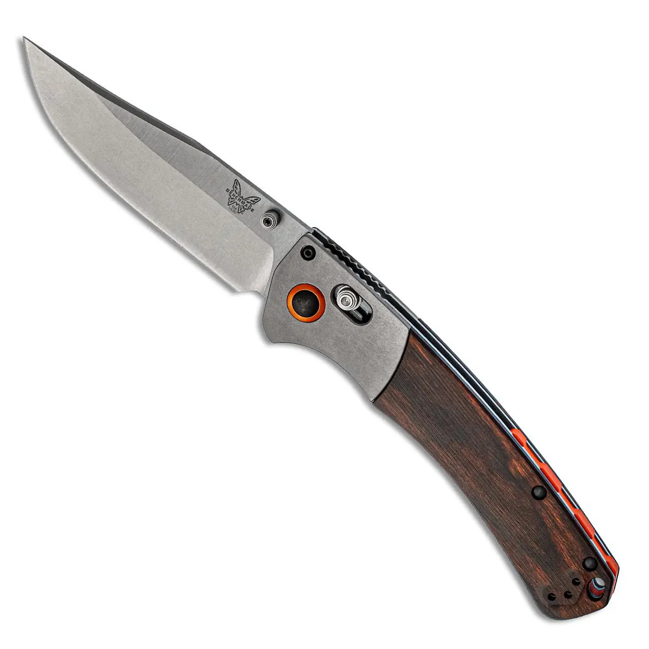 Benchmade Mini Crooked River Axis Lock Dymondwood Handles Satin Blade ...